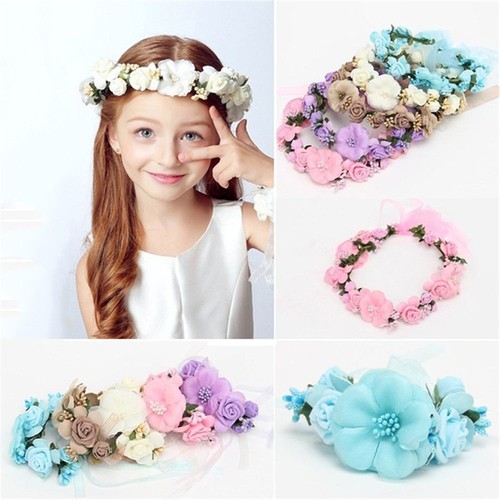 Bride Hair Wreaths Wedding Garland Forehead Hair Band Flower Hairband ...