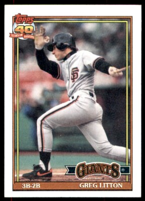 1991 Topps Baseball #628 Greg Litton | eBay