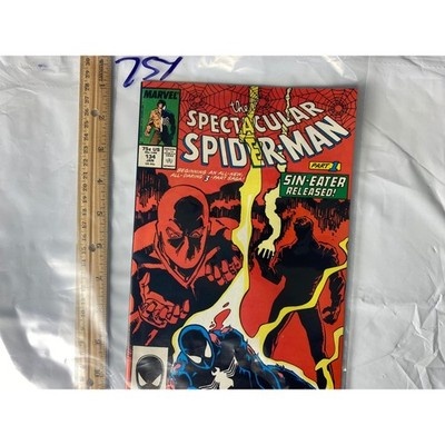 The Spectacular Spider Man Comic Book 134 Marvel 1987 Sin Eater Part 1 ...