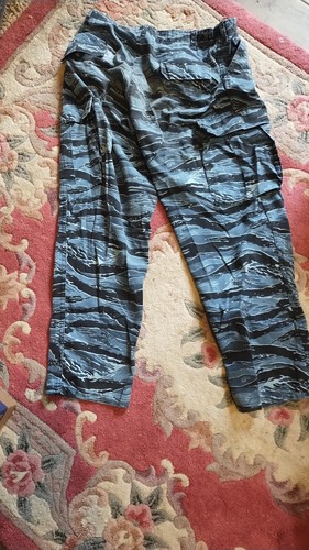 Vintage Urban Blue Tiger Stripe Camo BDU Trousers - Size Large Regular ...