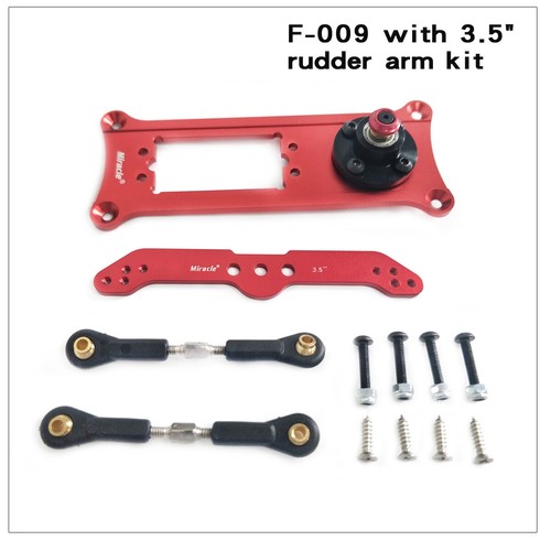 Miracle Anodized Servo Rudder Tray KIT with 3.5inch Double Arm for RC ...