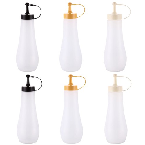 6 Pcs Dressing Bottle Ketchup Bottles Empty Squeeze Serving Bottle | eBay