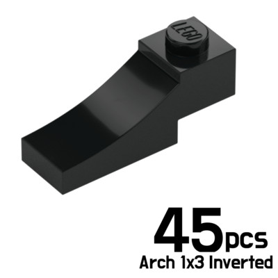 LEGO Lot of 45 Bricks Arch 1x3 Inverted Black 6328095 70681 | eBay