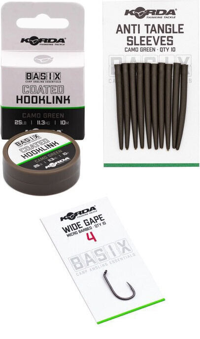 Korda BASIX Hair Rig DIY Wide Gape Hooklink Kit Makes 10 Rigs | eBay UK