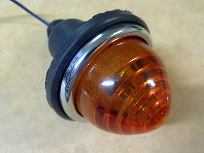 vintage plastic amber LIGHT INDICATOR Austin a40 devon a30 a35 champ ...