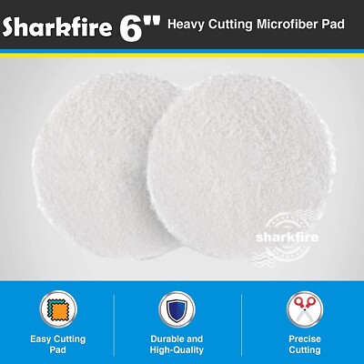 6" Inch Heavy Cutting and Polishing Microfiber Pad Microfiber Finishing ...