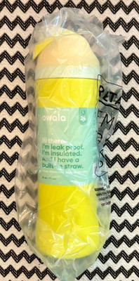 🍋 Sealed Owala 24 oz FreeSip YELLOW 'Lemon Limeade' Water Bottle Flip ...