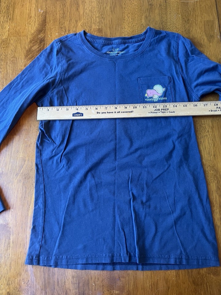 Vineyard Vines T-Shirt Mens S Tee Happy Thanksgiving Whale LS Crew Neck ...