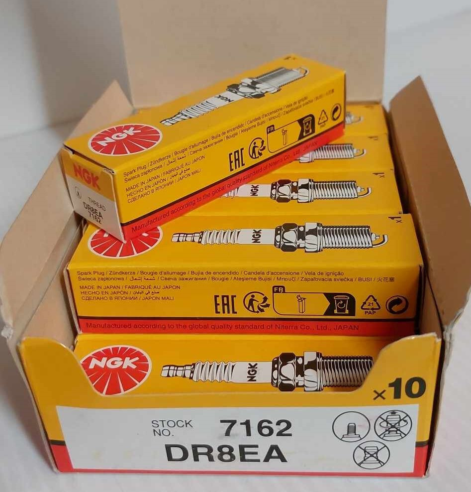 (4 Pack) NGK 7162 (Motorcycle/Marine) DR8EA Standard Spark Plug ...