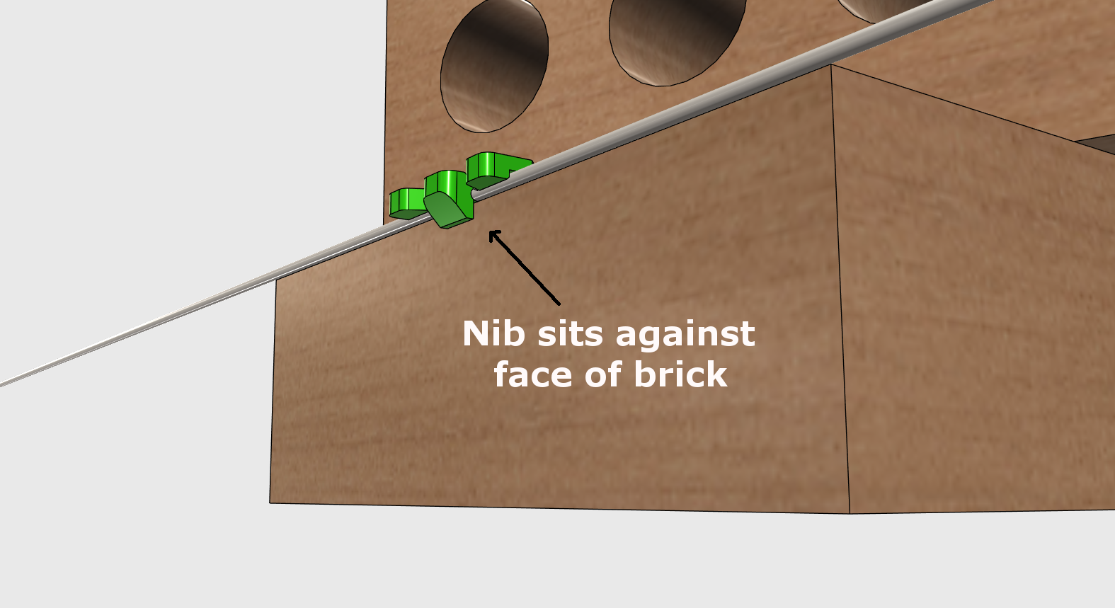 4 x Tingle brick wall building string line holder twigs use with corner ...