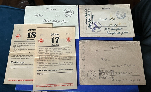 x3 GERMANY WWI FELDPOST MILITARY COVERS + SOLDIER LETTERS ! WORLD WAR I ...