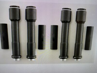 BLACK PUSHROD COVERS KIT HARLEY TWIN CAM ENGINE TOURING SOFTAIL DYNA ...