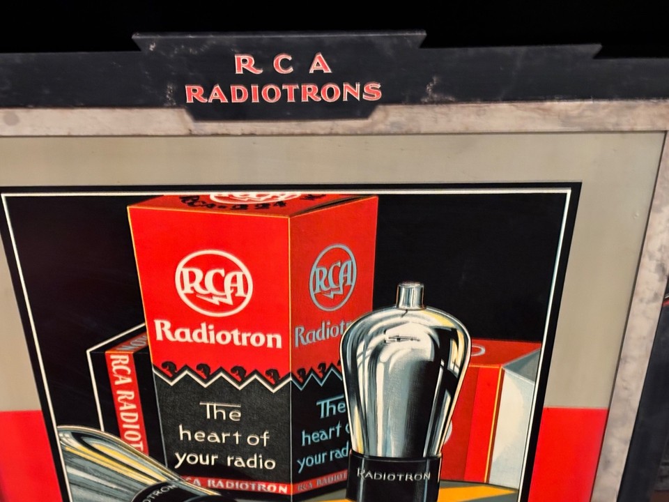 1930s RCA Store Advertising tin sign Radio Tube Radiotrons Art Deco ...