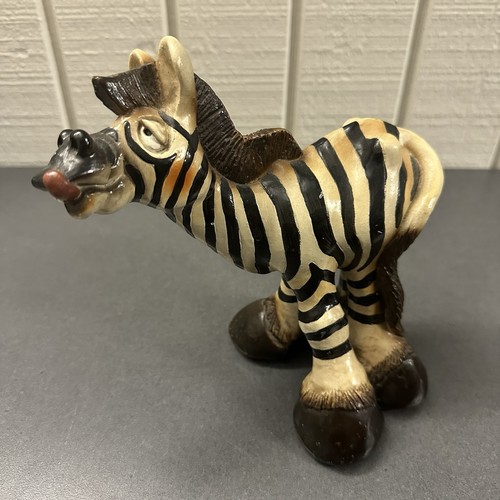 Vintage 2000 John Raya Beasties of The Kingdom Zebra Figurine RARE FREE ...