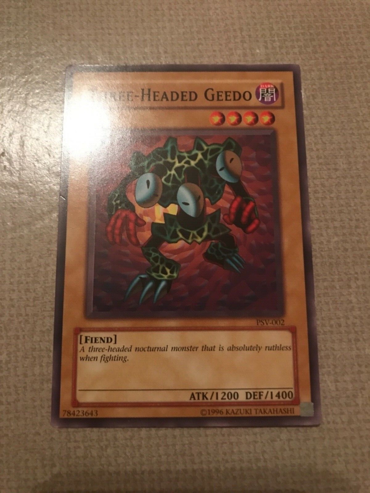 Yu-Gi-Oh! Three-headed geedo common PSV-002 | eBay