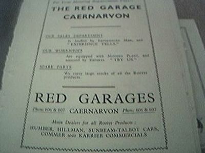 picture 1962 advert red garage caernarvon red garages motoring | eBay