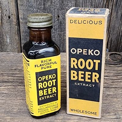 Rare Opeko Root Beer Extract Flavoring Ballardvale Foods Boston Bottle ...