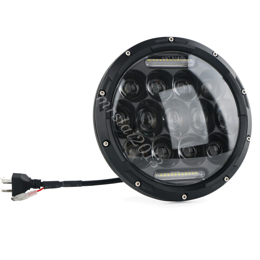 2pcs 7'' inch LED Headlight Hi/Lo Beam DRL Light For Jeep Wrangler JK ...