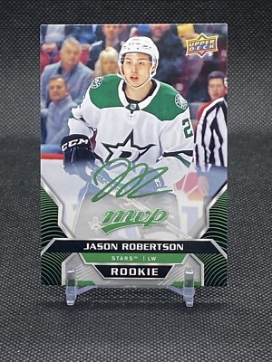 2020 Upper Deck MVP High Series Rookies Green Script Jason Robertson ...