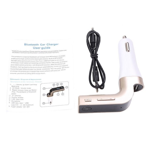 Car Bluetooth USB Charger Wireless FM Transmitter Handsfree Call Radio ...