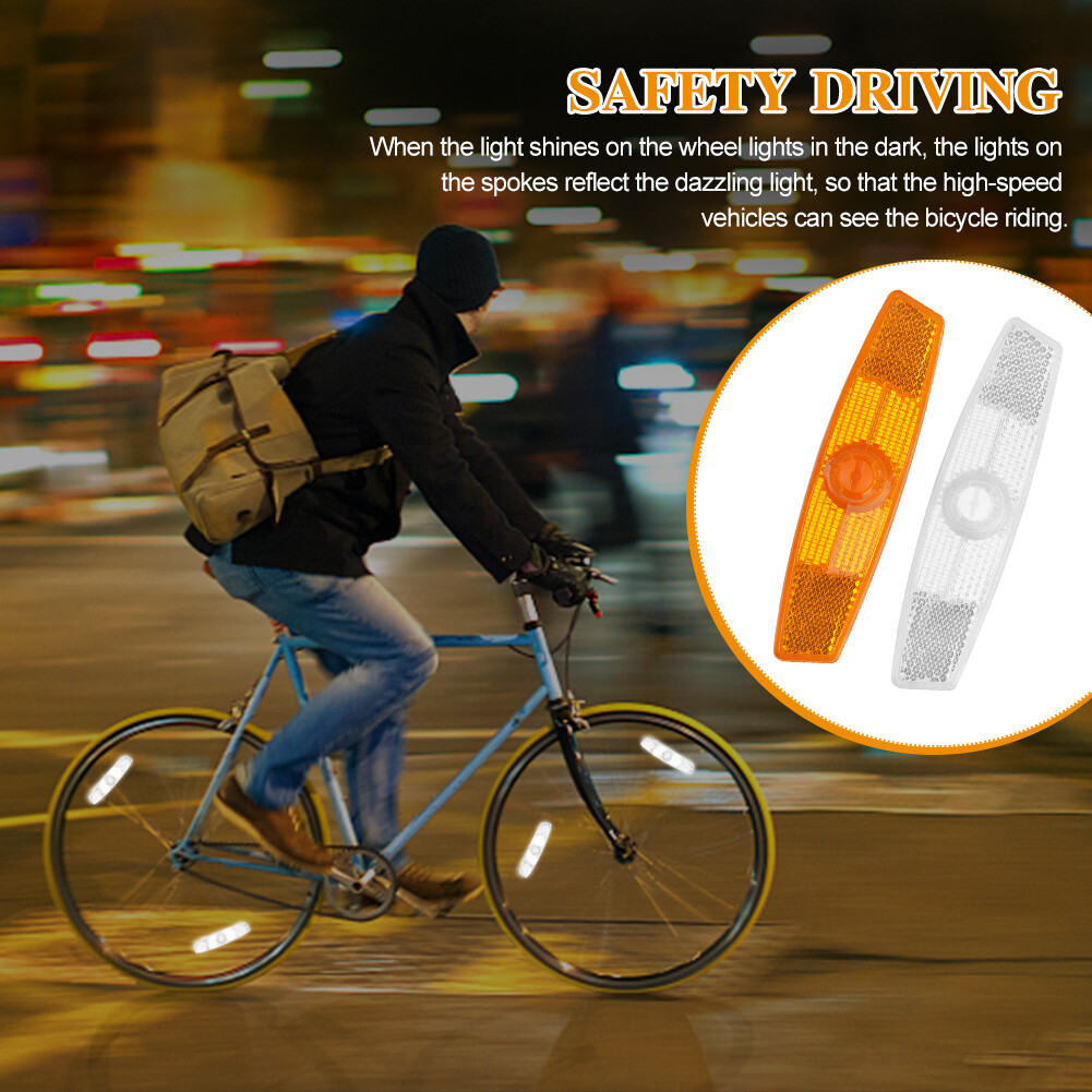 10pcs Front Rear Bicycle Spoke Reflector Warning Mountain Road ...
