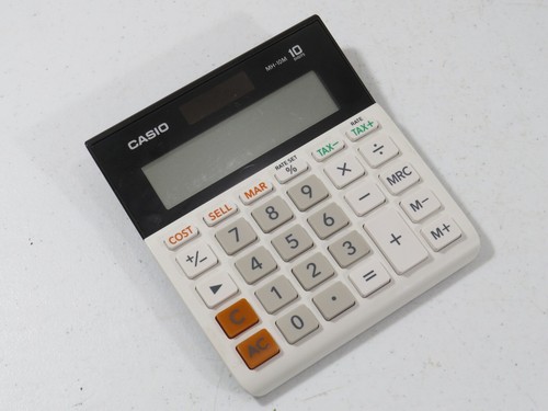 CASIO MH-10M Wide-Display Portable Desktop Tax Calculator 10 Digit ...