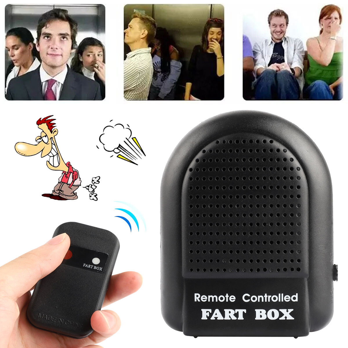 Electronic Fart Box Machine Remote Controlled Prank Joke Fun Fart ...