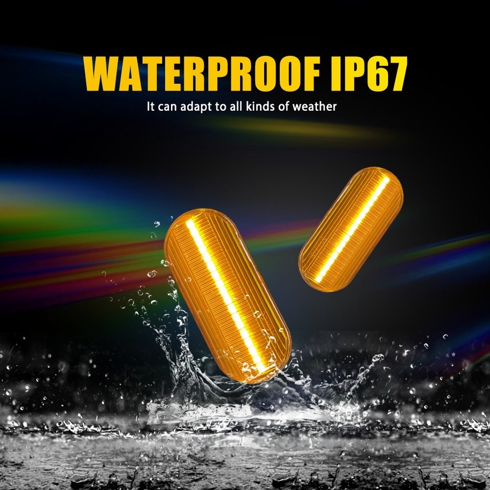 Sequential LED Side Marker Turn Signal Light For 2000-03 Volkswagen MK4 ...