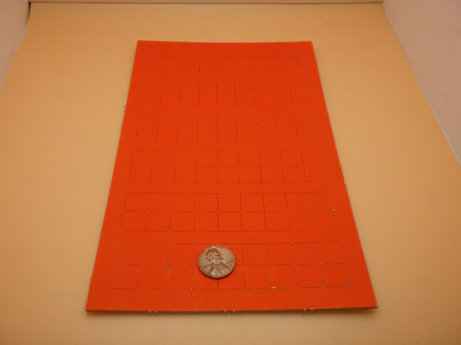 Counter Token Sheet Orange (both sides), ½" Squares (108) Cardboard ...