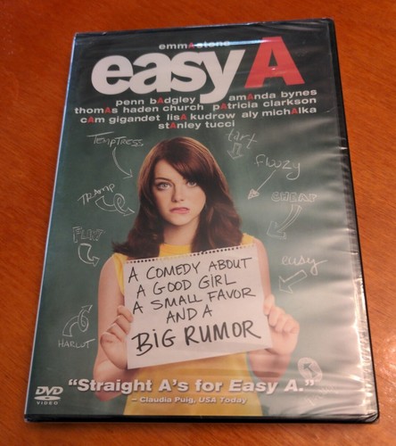 Easy A DVD Emma Stone Stanley Tucci Lisa Kudrow Amanda Bynes Penn ...