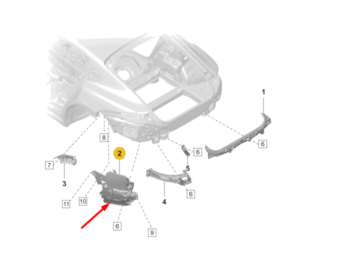 PORSCHE PANAMERA 971 Rear Left Bumper Bracket 971807331C New Genuine | eBay