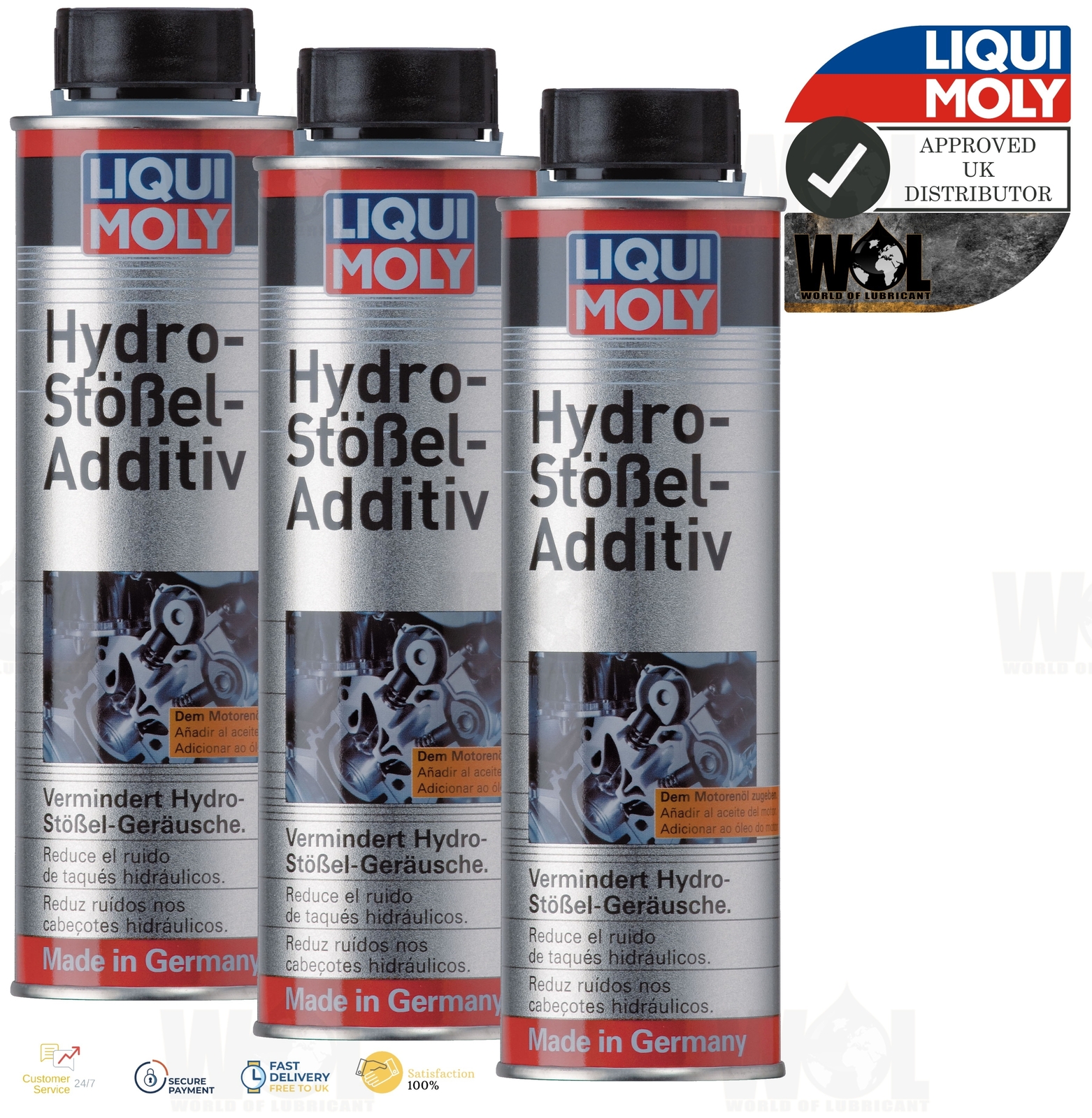 Liqui Moly Hydraulic Valve Lifter Oil Additive Treatment Petrol Diesel ...