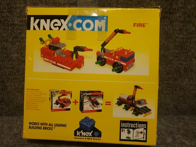 K'NEX FIRE RESCUE TRUCK 56 PIECES 10603/77568 LIGHT USE GOOD BUILDING ...