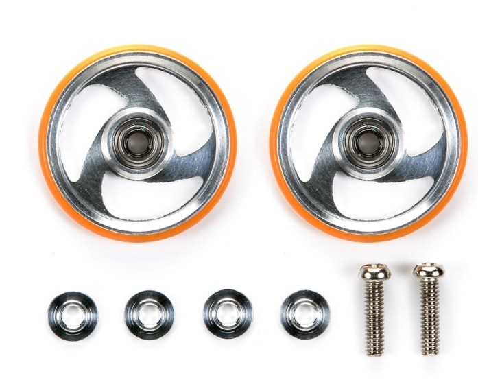Tamiya 95328 1/32 Mini 4WD Parts 19mm Aluminum Rollers w/Plastic Rings ...