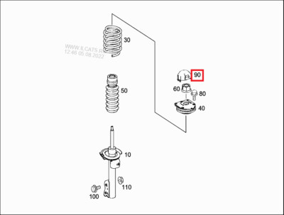 MERCEDES-BENZ A W169 FRONT SPRING DOME CENTERING DISK GENUINE ...