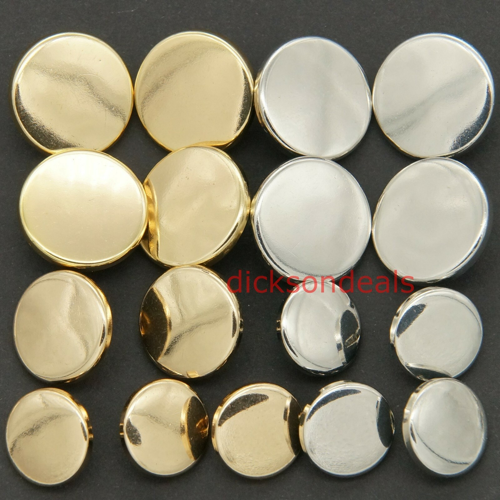 5 Blazer Buttons Jacket / Suit Gold or Silver Plastic 15mm 18mm or 20mm ...