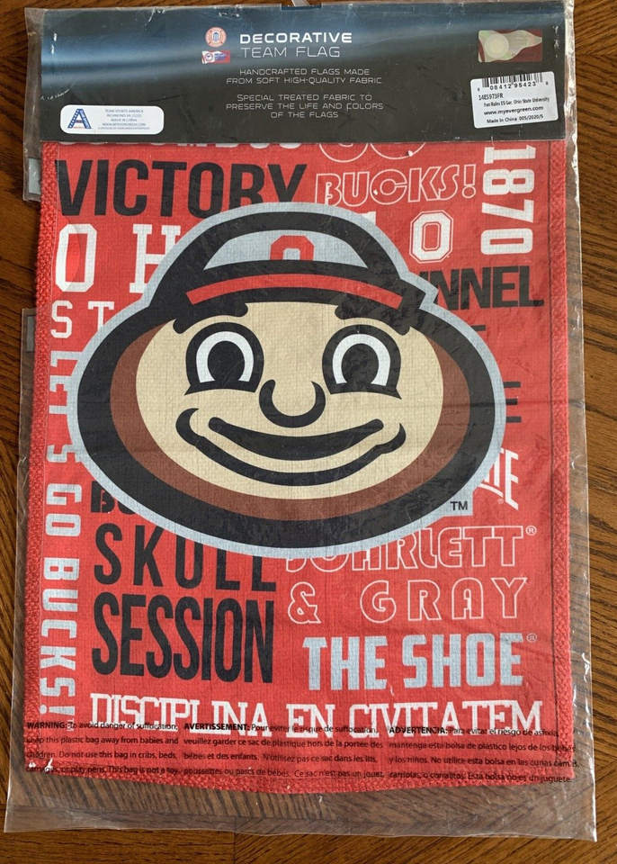 OHIO STATE Fan Rules Team College Football Garden Flag * New/Free Ship ...