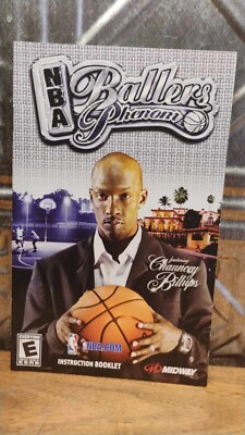NBA Ballers PHENOM PlayStation 2 PS2 Original MIDWAY Game Instruction ...