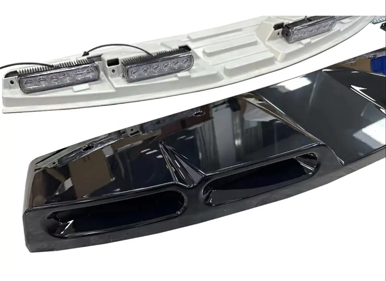 New Aftermarket Land Rover Defender Front Roof Spoiler W LEDs 2020-2025 ...