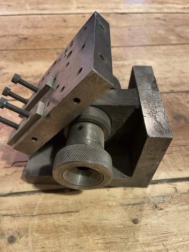 OLDER MACHINIST MADE ADJUSTABLE ANGLE SINE PLATE JIG FIXTURE SETUP ...