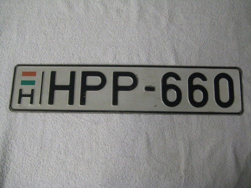 HUNGARY BUDAPEST 2000s W/ GRAPHIC FLAG PASSENGER # HPP-660 RARE LICENSE ...