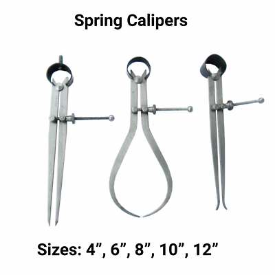 Measurement Spring Caliper Inside Outside Divider Tool Set Engineer ...