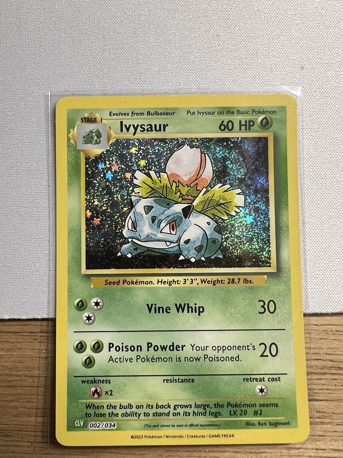 POKÉMON TCG IVYSAUR 002/034 CLV POKEMON CARD GAME CLASSIC HOLO ENGLISH ...