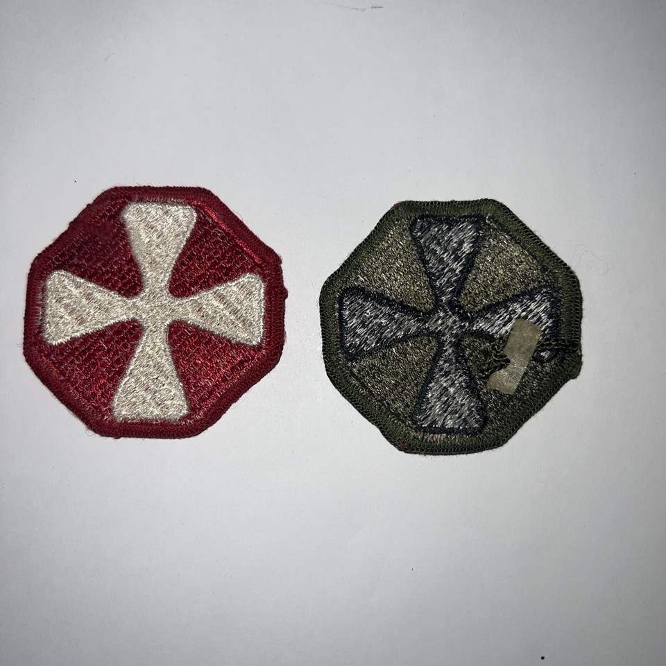 8th ARMY PATCH VIETNAM WAR ERA PATCH Subdued and Color Set - W ...