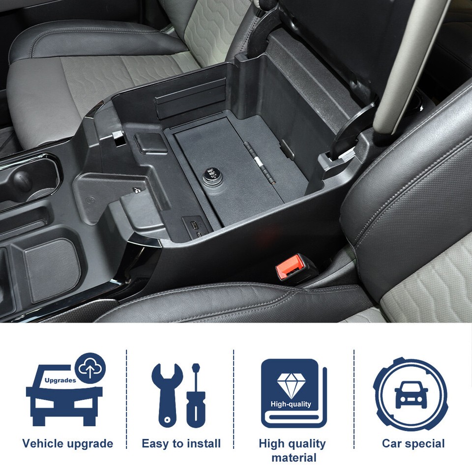 Console Armrest Vault Safe Box Lock Fit For Chevrolet Silverado GMC ...