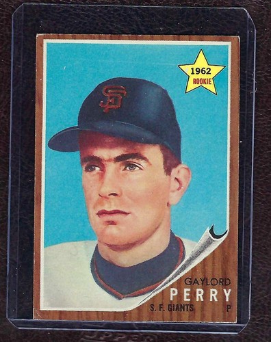 1962 Topps #199 Gaylord Perry, San Francisco Giants, HOF, Rookie, VG-EX ...