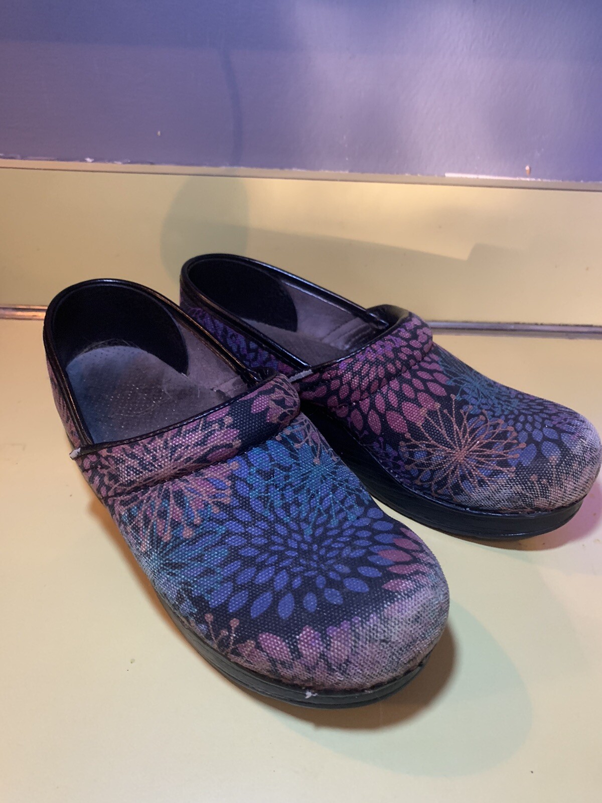 Dansko Vegan Professional Floral Burst Clogs Mules si… - Gem