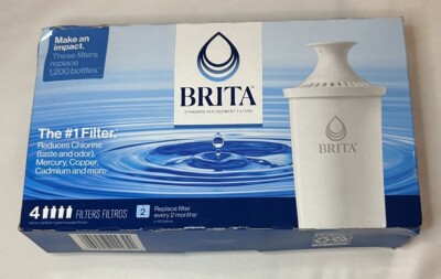 Brita Pitcher Water Filters 4-Pack Model OB03 Brand New Factory Sealed ...