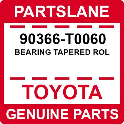 90366-T0060 Toyota OEM Genuine BEARING TAPERED ROL | eBay