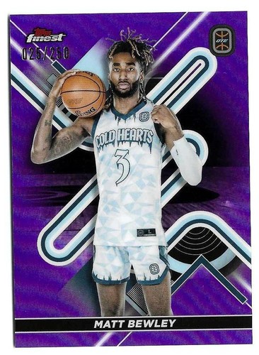 2022-23 Matt Bewley Topps Finest Overtime Elite Purple Refractor RC #40 ...